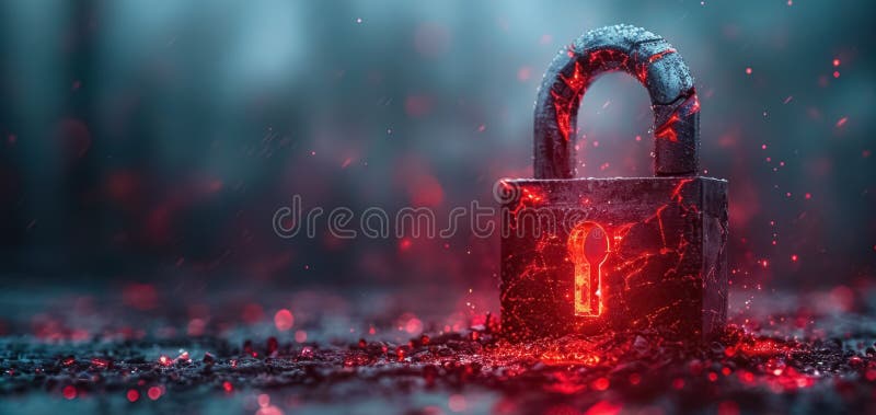 Email Security Breach, Broken Padlock Symbolizing a Breach in Email ...