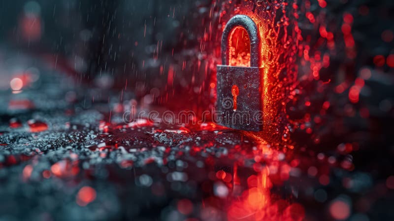 Email Security Breach, Broken Padlock Symbolizing a Breach in Email ...