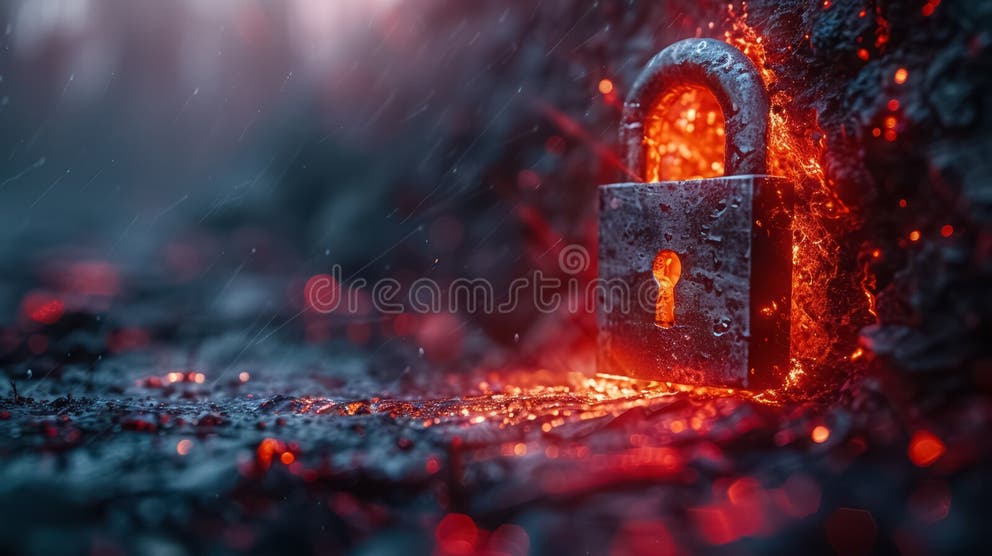 Email Security Breach, Broken Padlock Symbolizing a Breach in Email ...