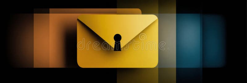 Email Security Concept Features an Encrypted Email Icon Layered with ...