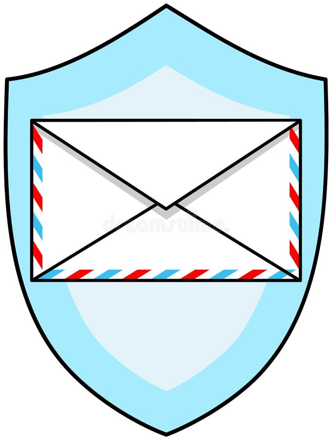 Email Security Concepts with Icon of Mail Envelope and Security Shield ...