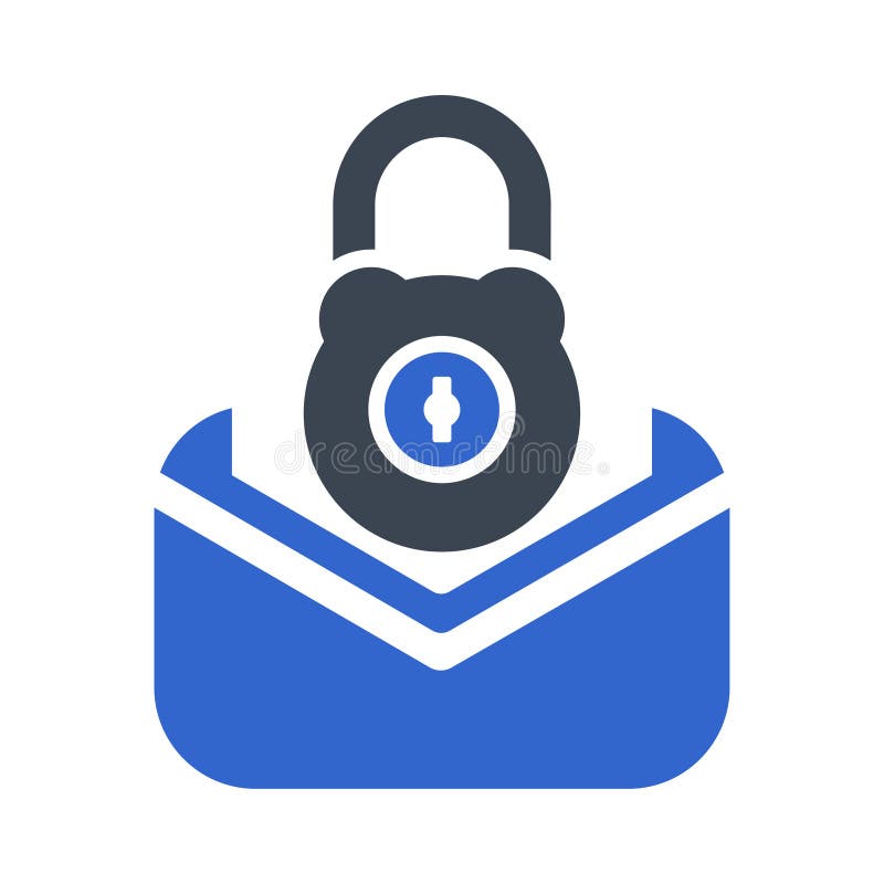 Email Security Icon stock vector. Illustration of safety - 196719953