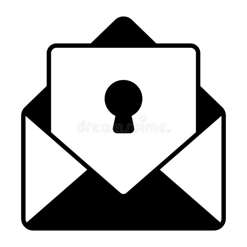Email Security Icon Modern Illustration Stock Vector - Illustration of ...
