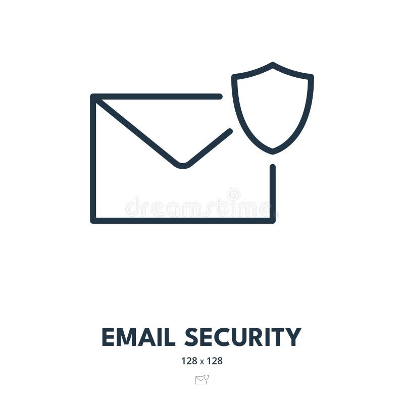 Email Security Icon. Privacy, Protection, Communication. Editable ...