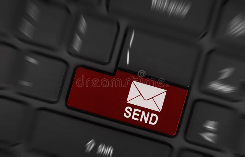 Blue Send Button, Mail Mesage Vector Stock Vector - Illustration of ...
