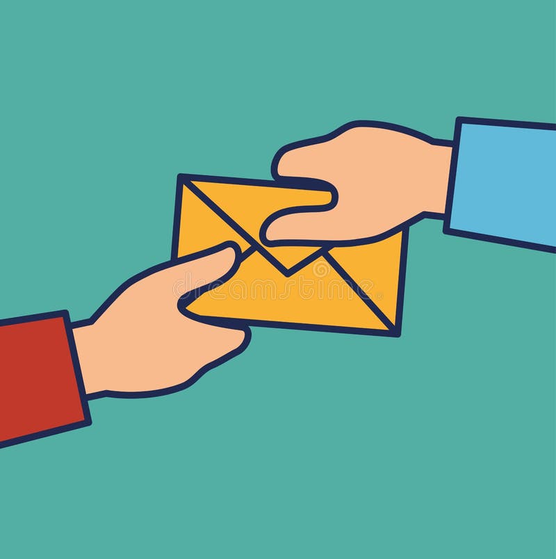 Email send hands human stock vector. Illustration of service - 81868952