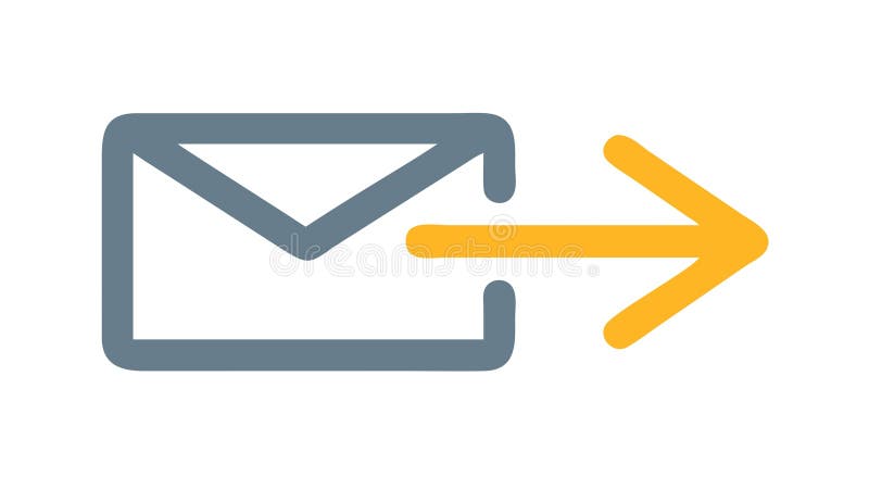 Email Send or Receive Icon, for Communication and Messaging, Vector ...