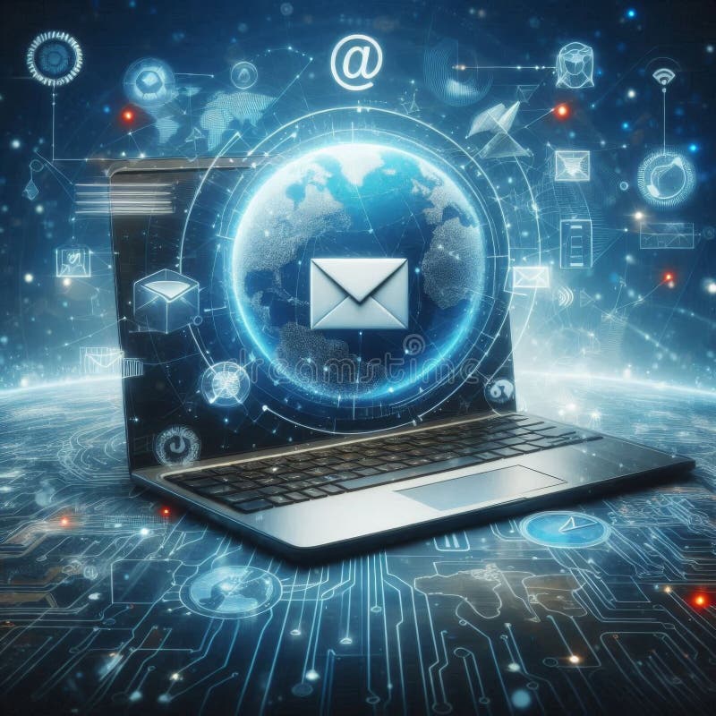 Email Sending Concept with an Envelope Symbolizing Online Communication ...