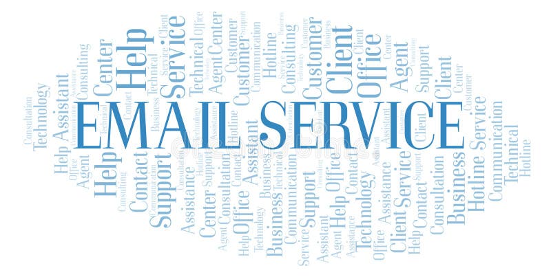 Email Service word cloud stock illustration. Illustration of colors ...