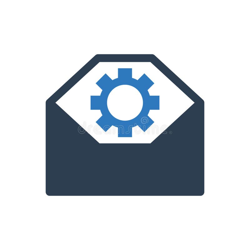 Email Setting Icon - Technical Support Email Icon Stock Illustration ...