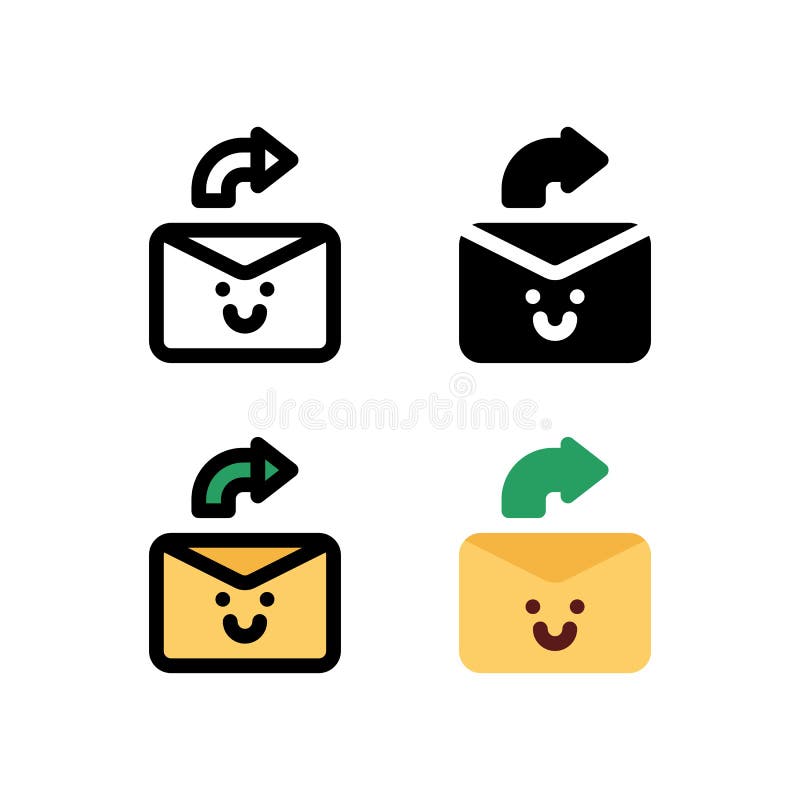 Email Share and Sharing Character Icon, Logo, and Illustration Stock ...