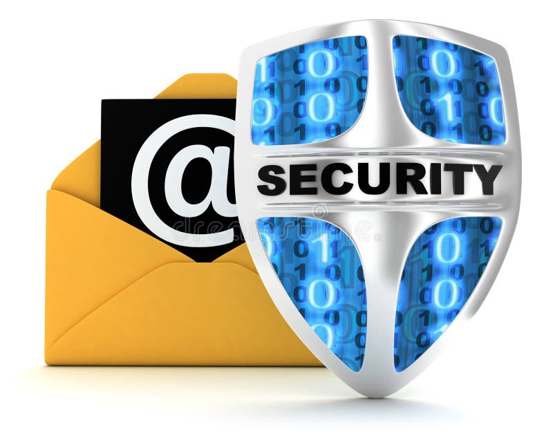 Email Shield Protection Check Mark Data Security Stock Vector ...