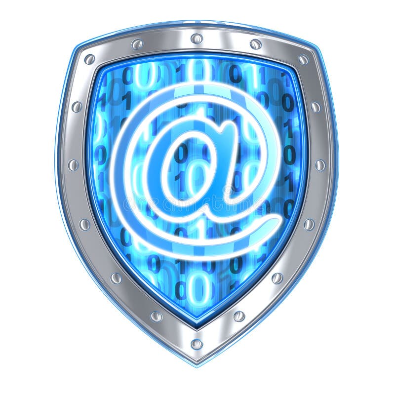 Email Shield Protection Check Mark Data Security Stock Vector ...