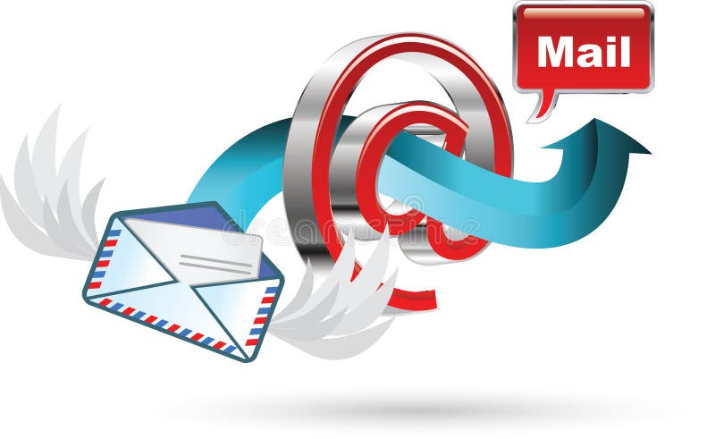 Email sign stock illustration. Illustration of mailing - 38371420