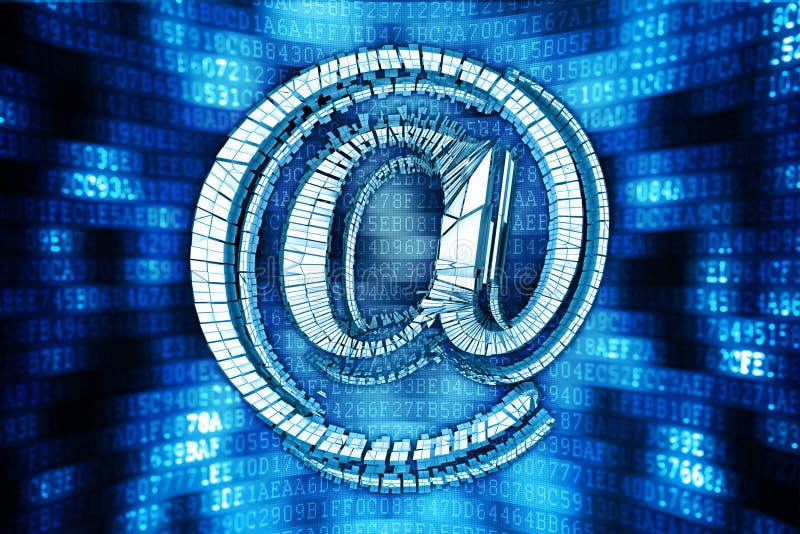 Email Sign Abstract stock illustration. Illustration of curved - 40714163