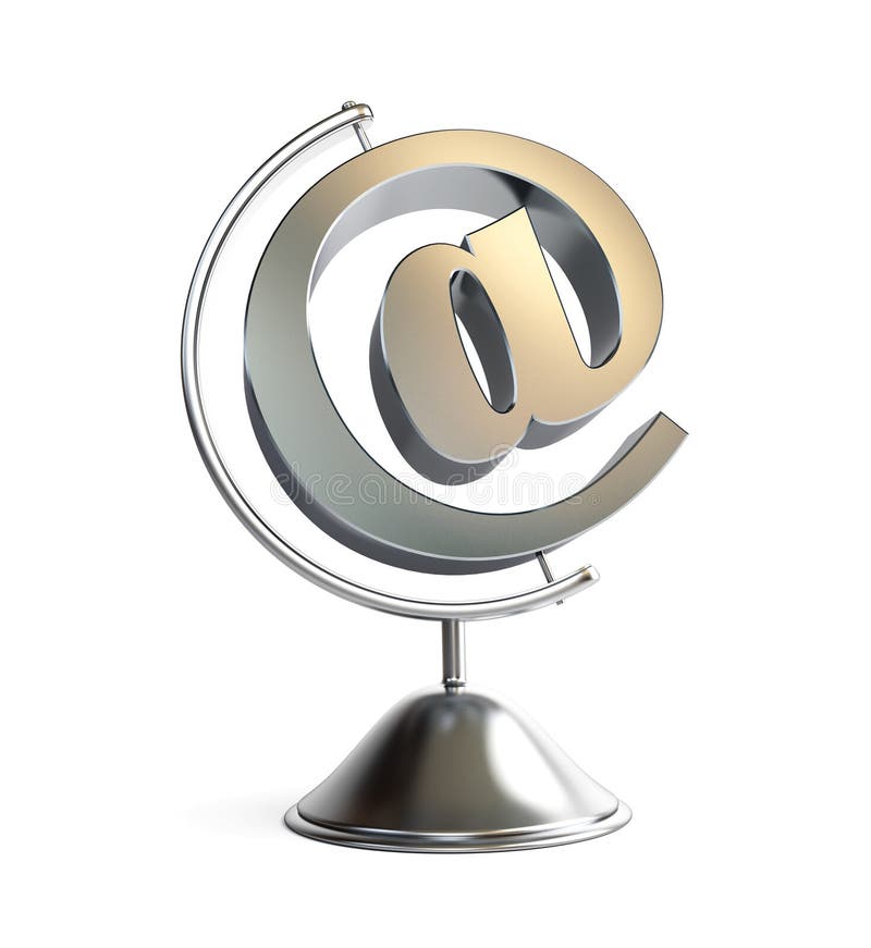 Email symbol chains metal stock illustration. Illustration of pull ...