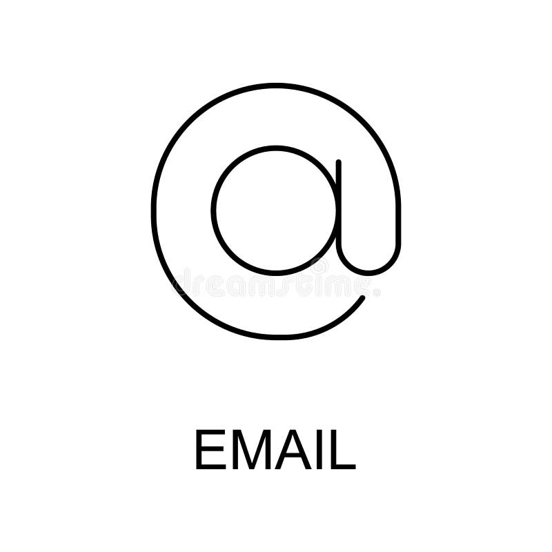 Email Sign Line Icon. Element of Human Resources Signs with Name for ...