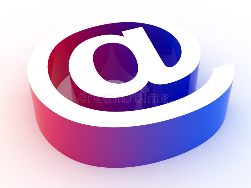 Email Sign. Rendered Image. Stock Illustration - Illustration of ...