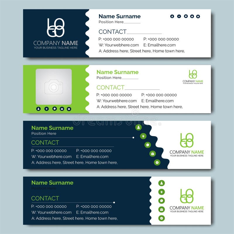 Email Signature Template, Email Signature Bundle, Different Type Email ...