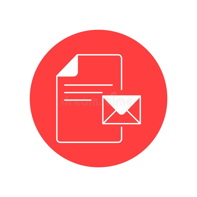 Email Sorting Vector Icon with Background Trendy Colors Stock Vector ...