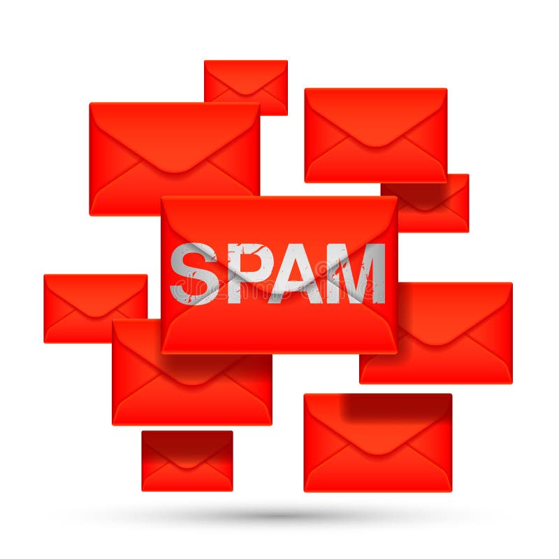 Email spam concept. stock vector. Illustration of computer - 47421415