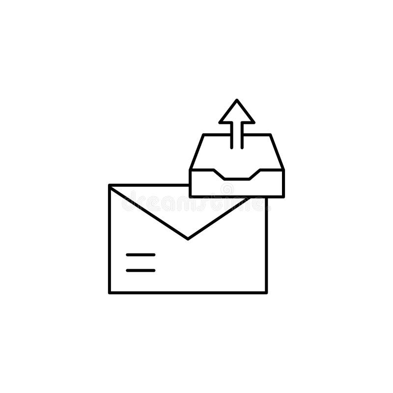 Inbox Email Messages Icon Simple Line Outline Vector Of Information Transfer Icons For Ui