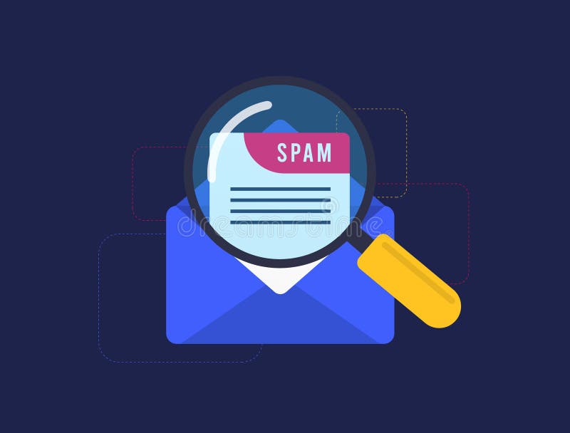 Email Spam Vector Icon. Unsolicited Malicious E-mail Envelope with ...