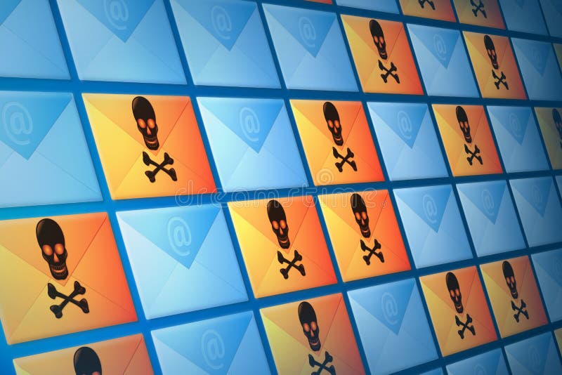 Spam, Virus, Phishing Email Envelope Stock Photo - Image of envelope ...