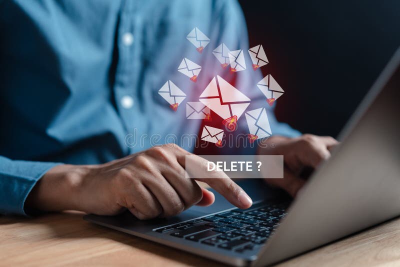 Email Spam Virus Warning Caution Sign for Notification on Internet ...