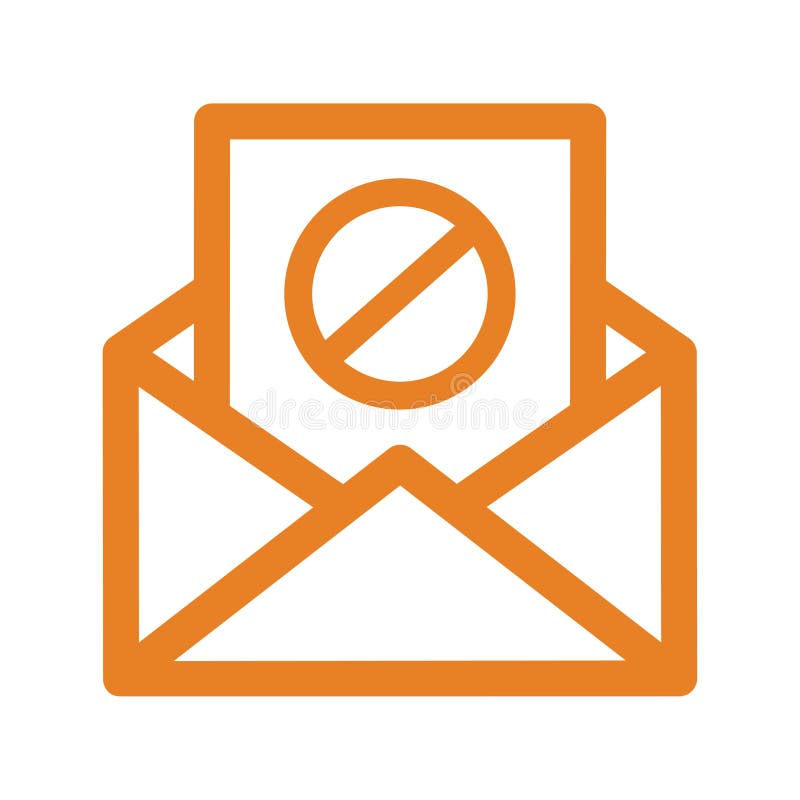 Email Spamming Icon, Spam Mailing, Wrong E-mail Address Stock ...