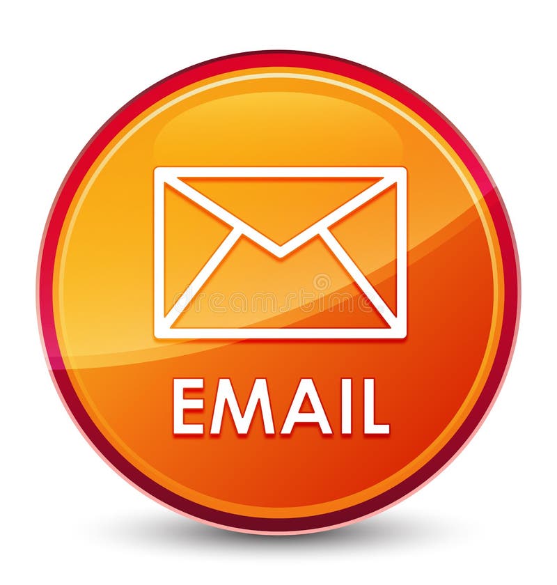 Email Special Glassy Orange Round Button Stock Illustration ...
