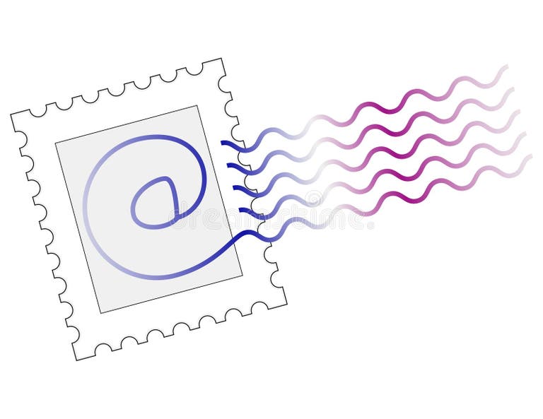 Email stamp mark stock vector. Illustration of post, addy - 111365