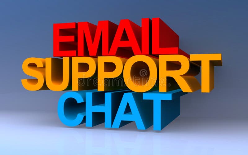 Email support chat on blue stock illustration. Illustration of ...