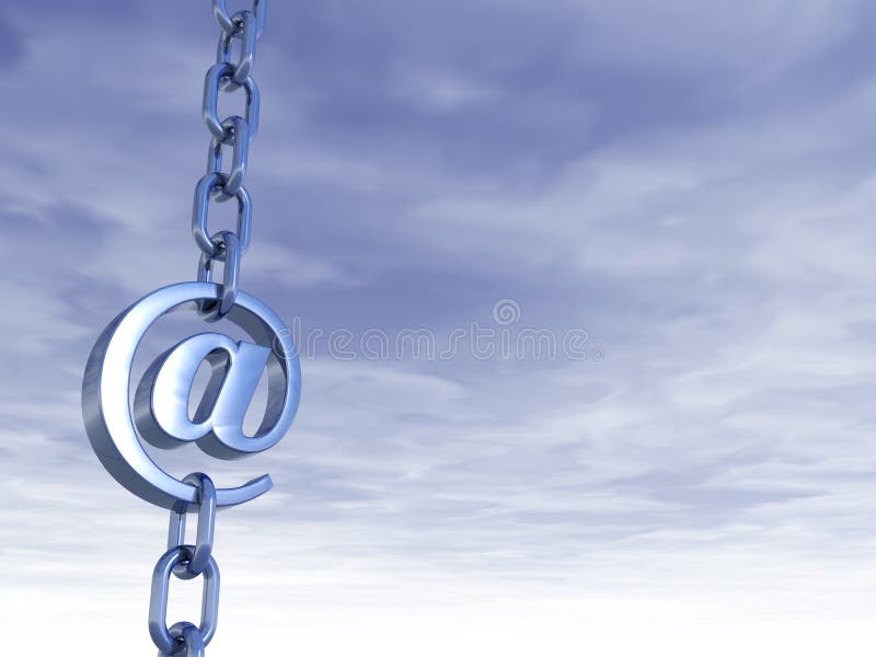 Metal Email Alias Symbol stock illustration. Illustration of grey - 1499135