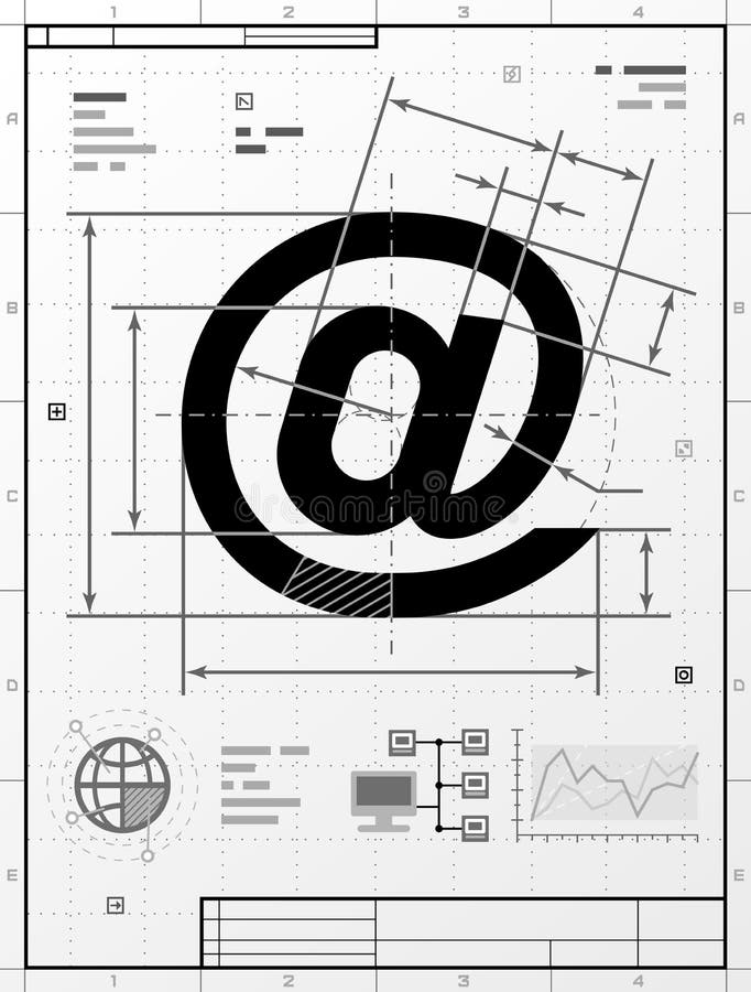 Email Symbol Located in Restricted Area Stock Vector - Illustration of ...