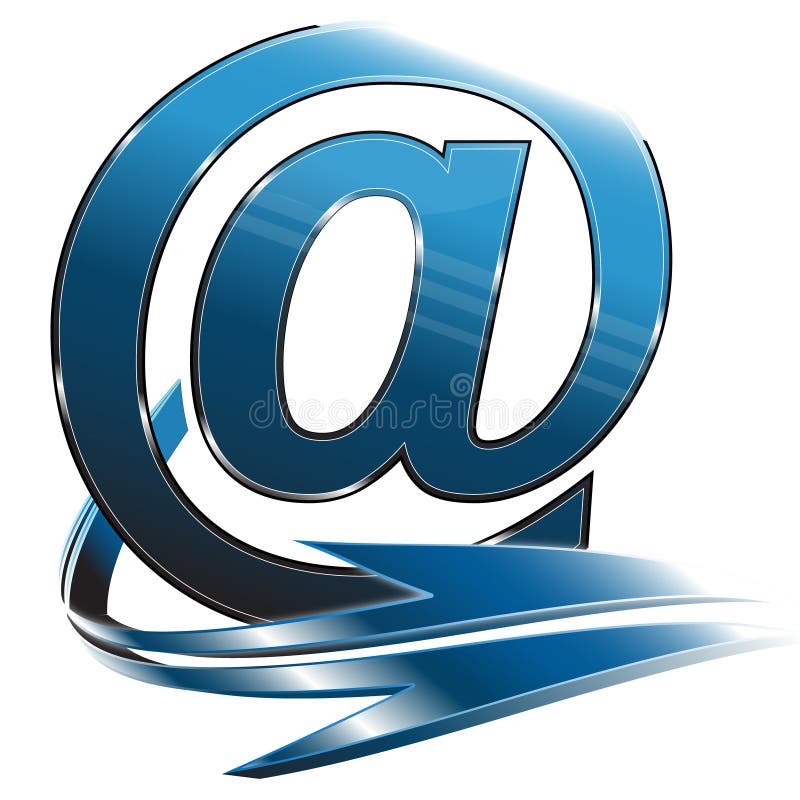 Blue email symbol stock illustration. Illustration of email - 17303835