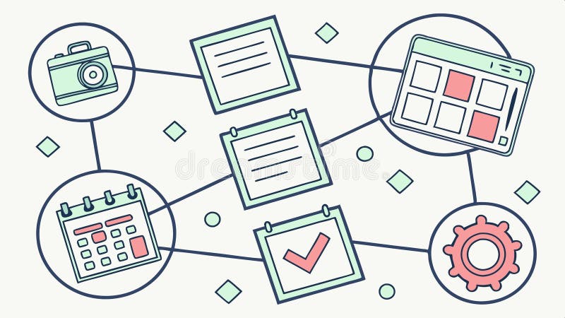 Email Symbol with Calendar, Schedule and Reminders Vector Design ...