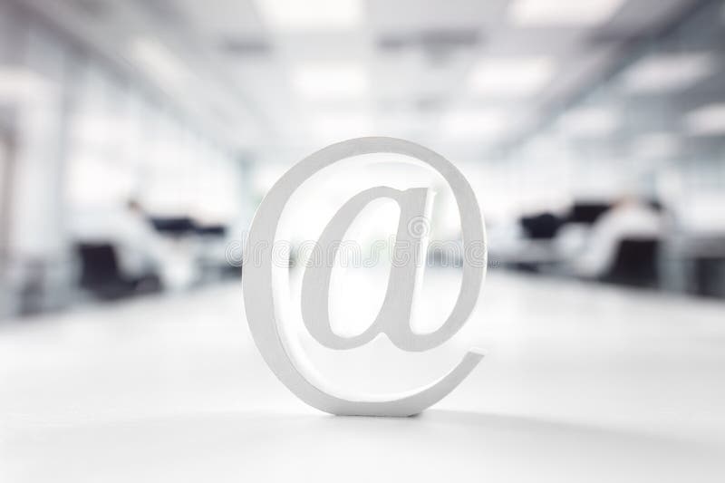 Email Symbol on Call Centre Office Desk Concept for Contact Us, E-mail ...