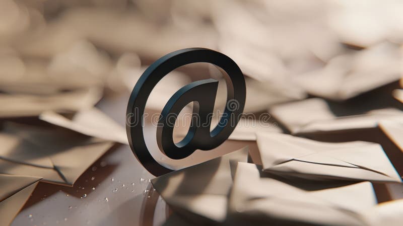 The Email Symbol on Envelopes..AI Generated Image Stock Photo - Image ...