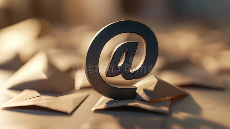 The Email Symbol on Envelopes..AI Generated Image Stock Image - Image ...