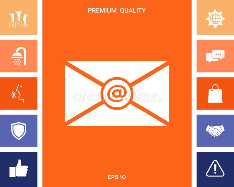 Email symbol icon stock vector. Illustration of communication - 131064278