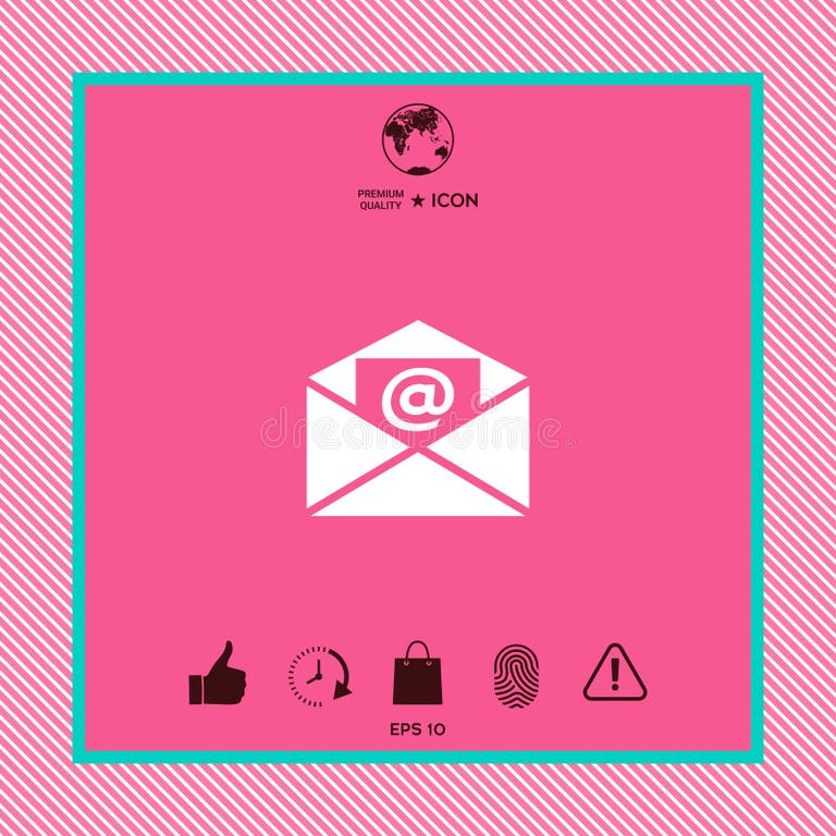 Email symbol icon stock vector. Illustration of objects - 106611846