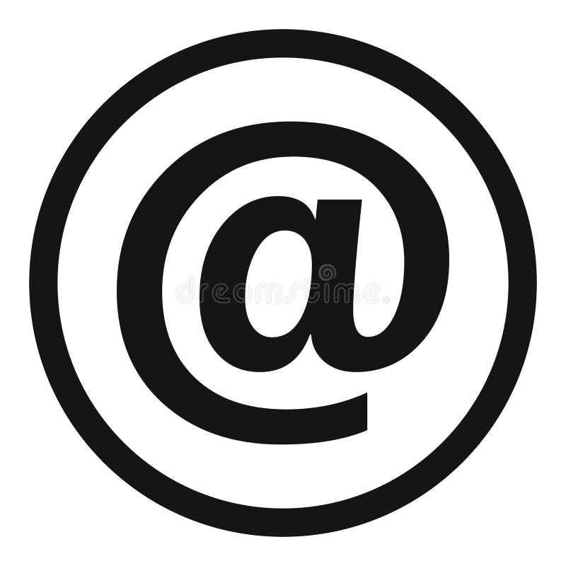 Email at Symbol Icon Ideal for Internet and Communication Stock Vector ...