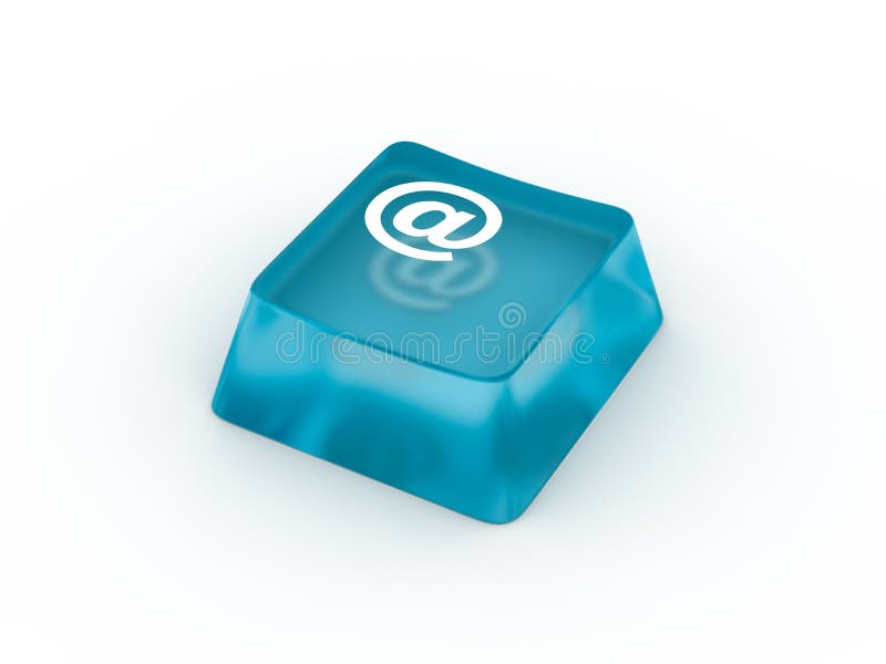 Email symbol on the cubes stock illustration. Illustration of keyboard ...