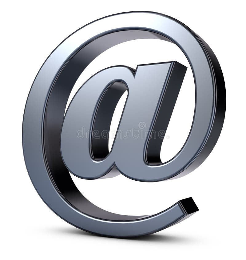Metal Email Alias Symbol stock illustration. Illustration of grey - 1499135