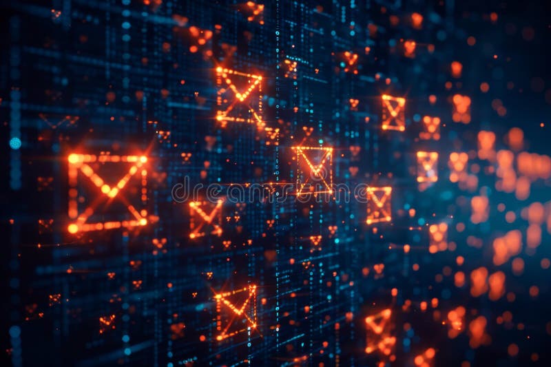 Email Symbol Pattern Digital Network Communication Abstract Message ...