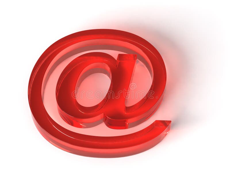 EMail-Symbol/-ROT an stock abbildung. Illustration von meldung - 3069962