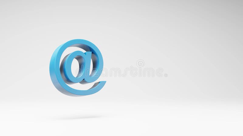 Email Symbol Shape Spinning on Studio Light Gray Background Stock ...