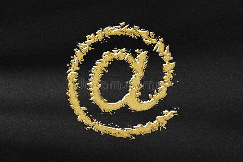 Email Symbol, at Sign, Mail Icon Stock Illustration - Illustration of ...