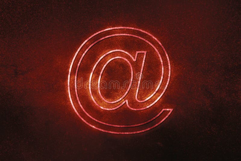 Email Symbol, at Sign, Mail Icon Stock Illustration - Illustration of ...